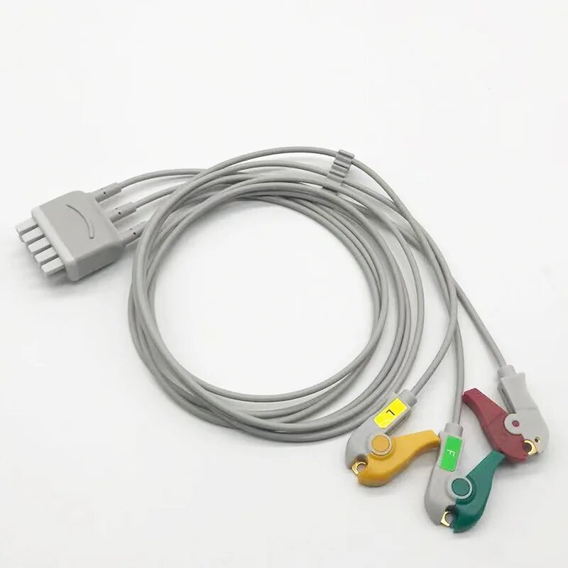 Совместим с монитором GE MaKui Tram400DashSolar8000 Провод ЭКГ 3-проводной удлинительный кабель ЭКГ