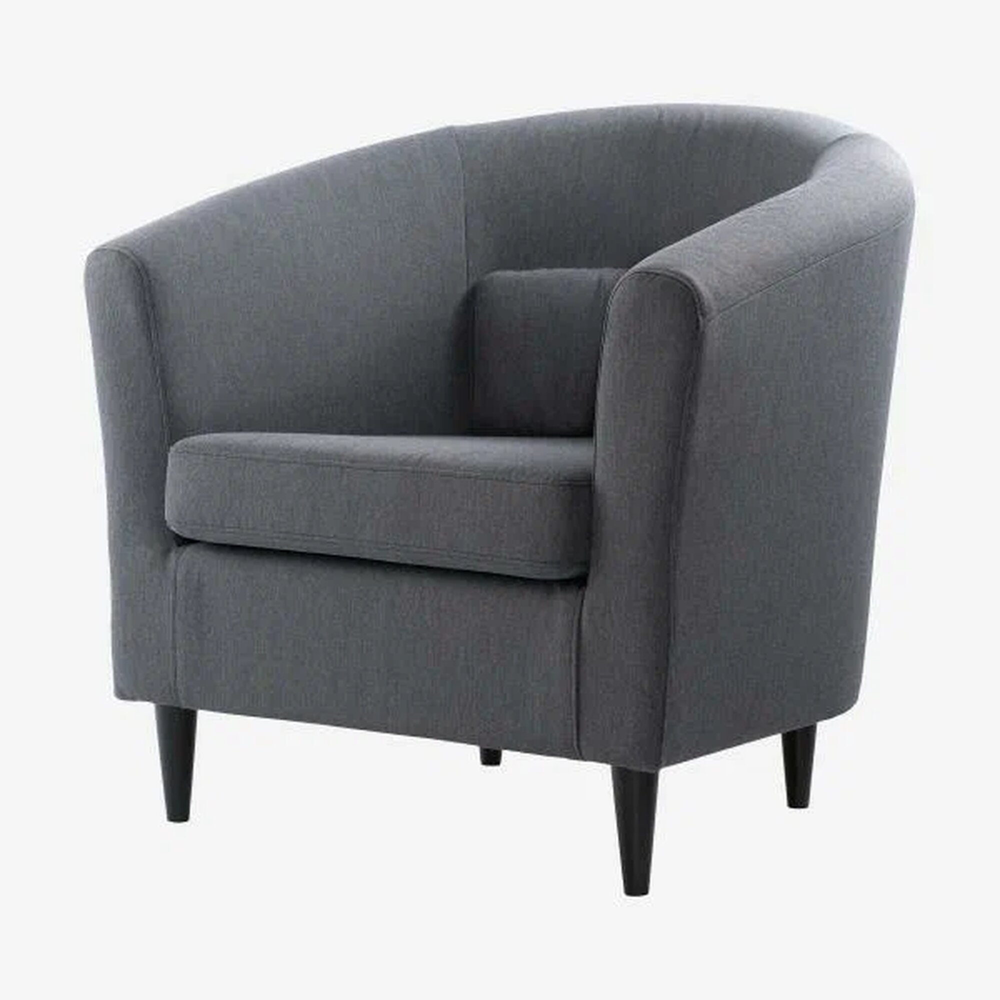 Кресло Тульста, икеа, Книса, классическое, с мягкими подлокотниками, серое, 79х70х78 см