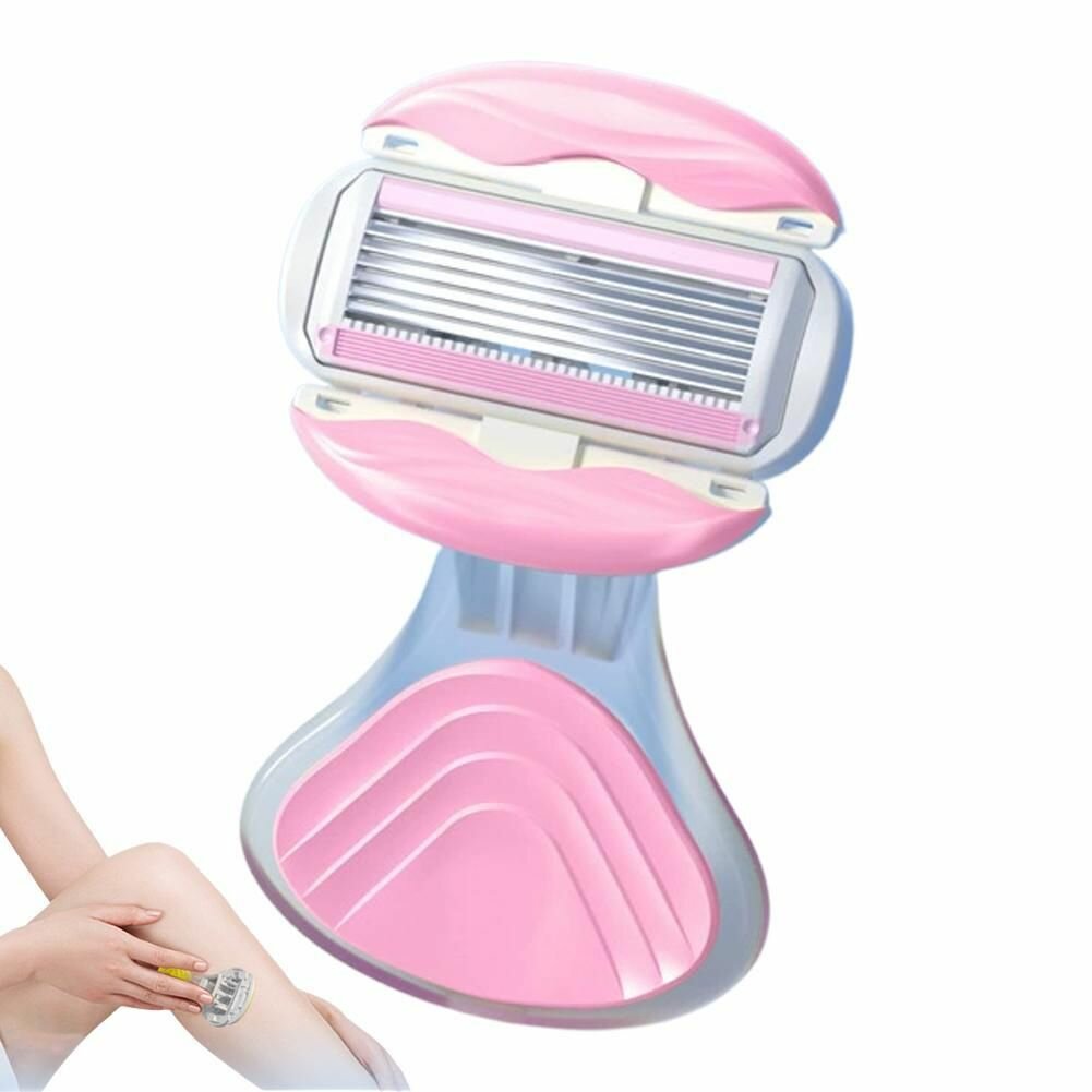 Мини бритва женская многоразовая / станок для бритья женский в футляре