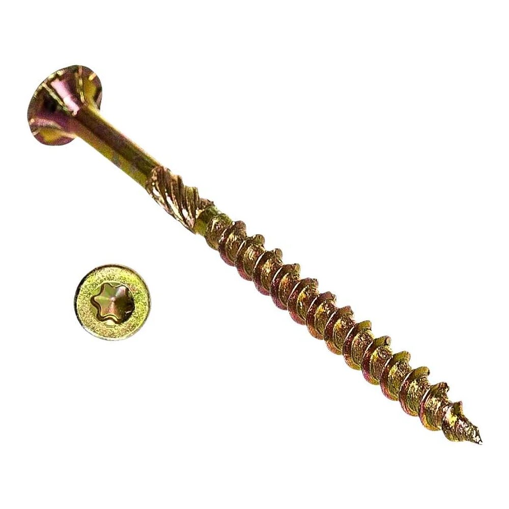 Саморез по дереву 23 Болта потайной, Torx, 5x80 мм, ЖЦ, 50 шт. скт580ф50