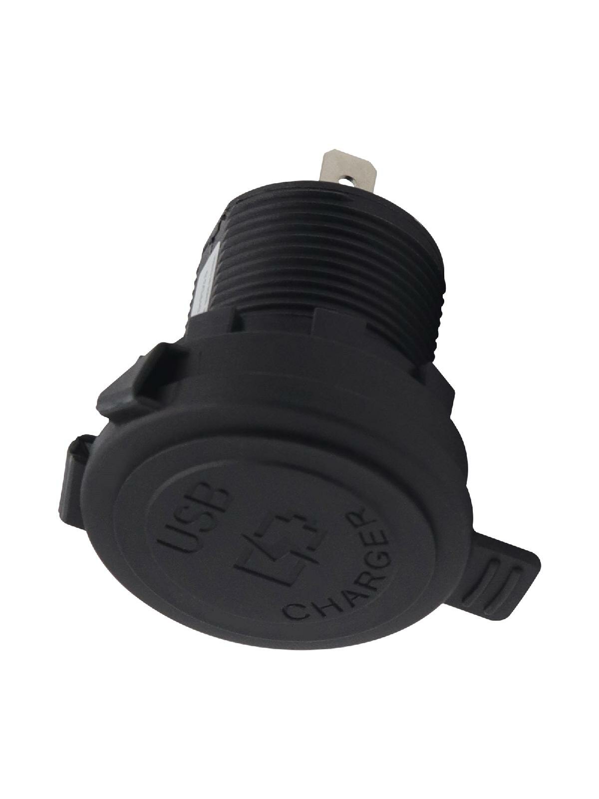 Гнездо адаптера для зарядки автомобильного телефона 12-24 В, двухпортовая USB-розетка питания