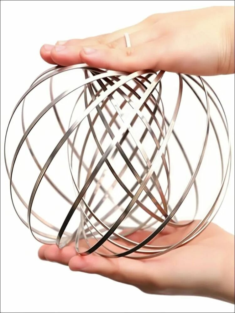 Кинетическое кольцо, Игрушки для девочек, Игрушки для мальчиков, серебряный