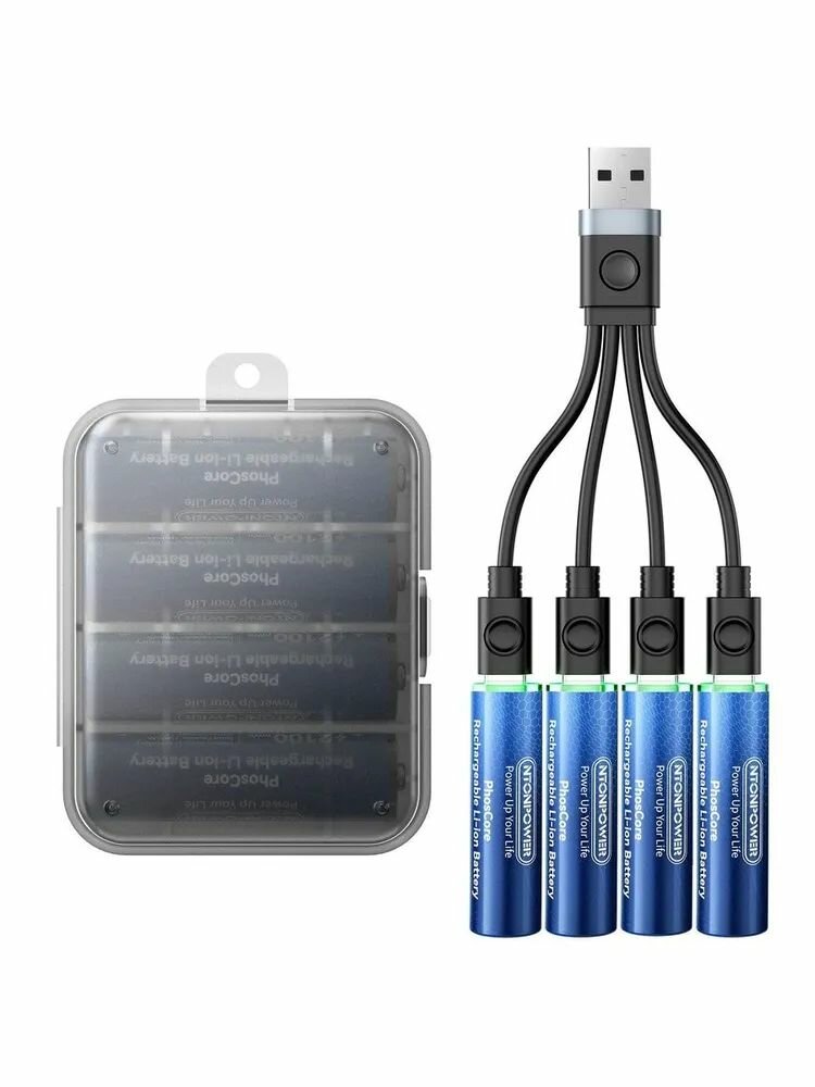 Бокс для батареек NTON-PC, 1460 мАч, разноцветный, NTON-PC5C-UN-A4C-4PK-EP