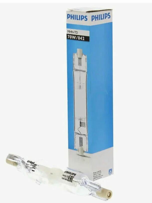 Лампа газоразрядная металлогалогенная MHN-TD 70W/730 70Вт линейная 3000К RX7s