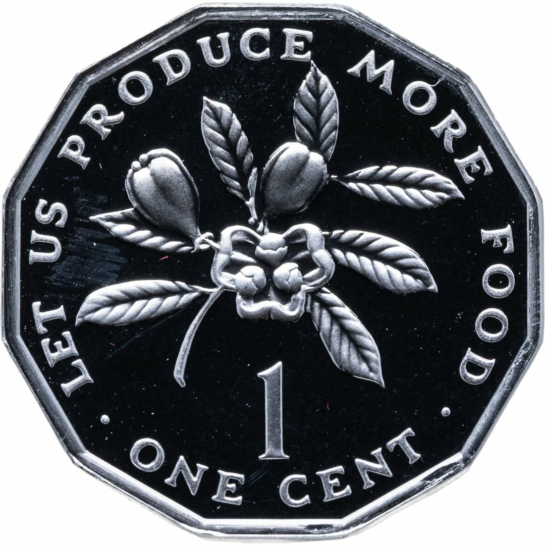 Ямайка 1 цент cent 1976, Алюминий, в сохранности Proof