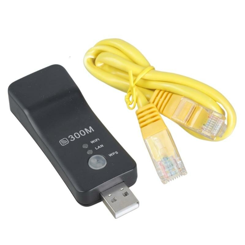 Беспроводной WiFi адаптер 300M, Черный
