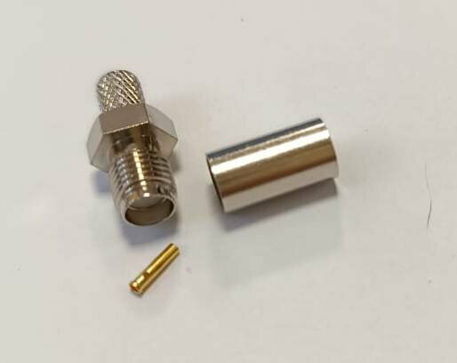 5 шт, Разъем SMA-C58J, (HYR-1106A, GSA-1106A, SMA-7809A, S-211F, 165-050), гнездо на кабель RG-58, обжимной