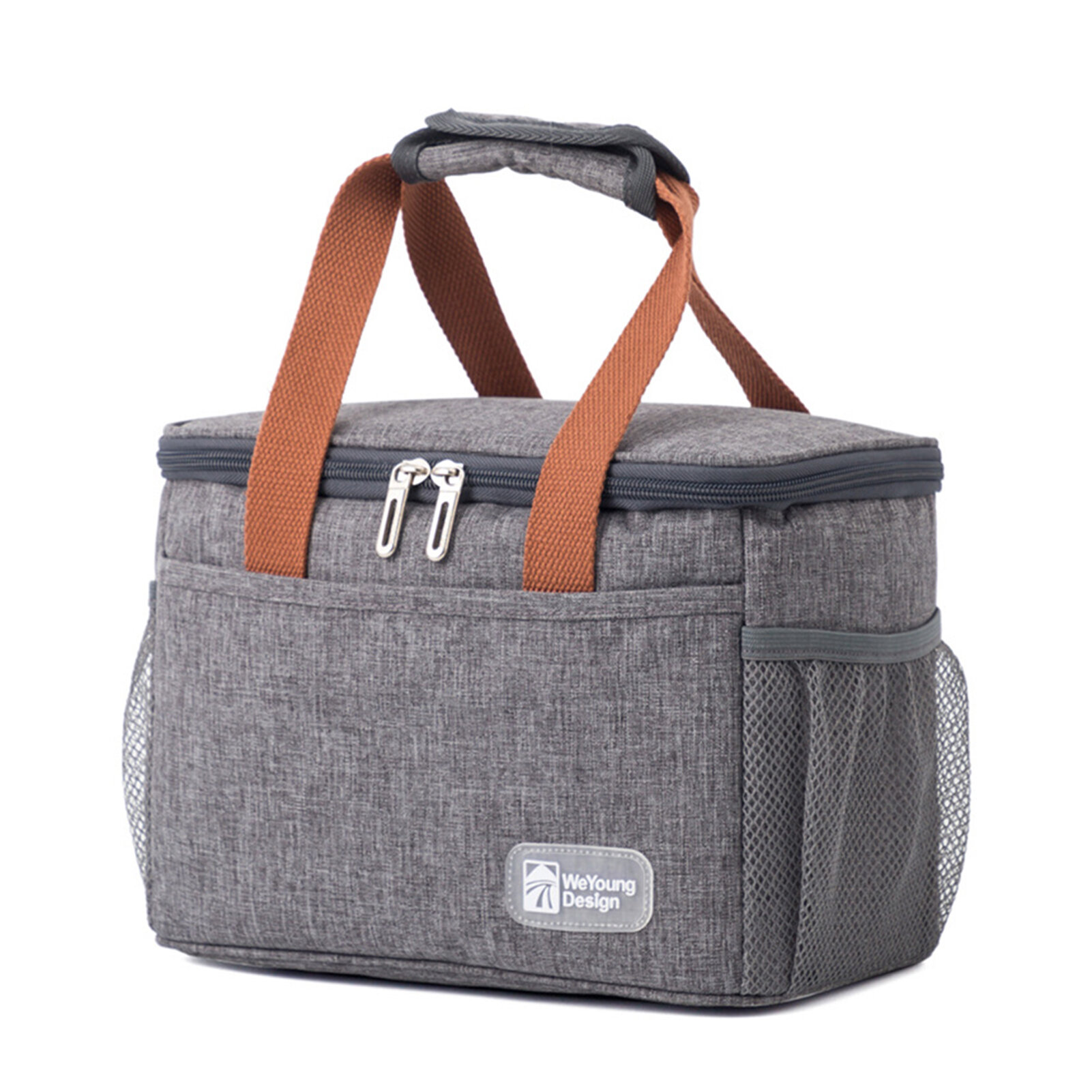 Термосумка для доставки еды водонепроницаемая, термосумка для продуктов, для покупок, работы, пикника, кемпинга, термосумка для обедов, серый цвет, материал Оксфорд, ПЭ пена, пэва фольга, размеры 25.5*15*18.5 см, 29*21.5*25 см, 22*15.5*25 см, 42*29*19