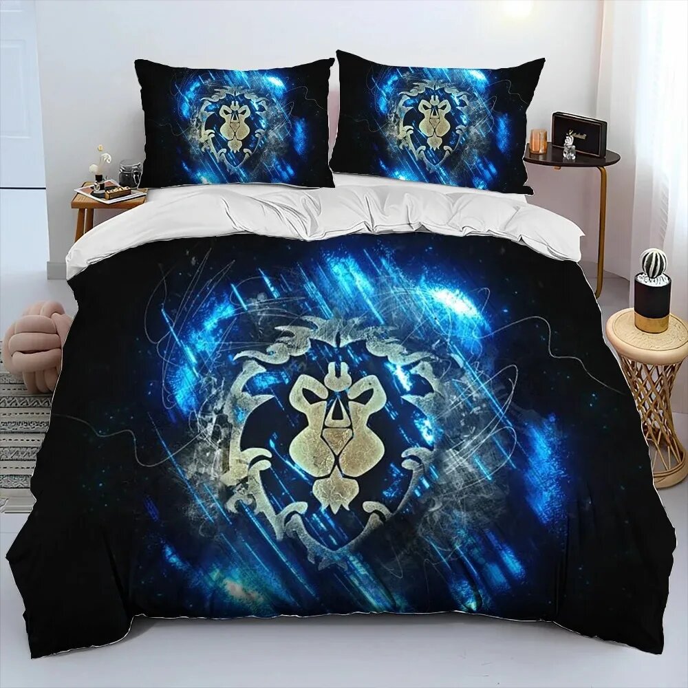 Комплект постельного белья World of Warcraft, темно-синий, 155x220cm, 3pcs
