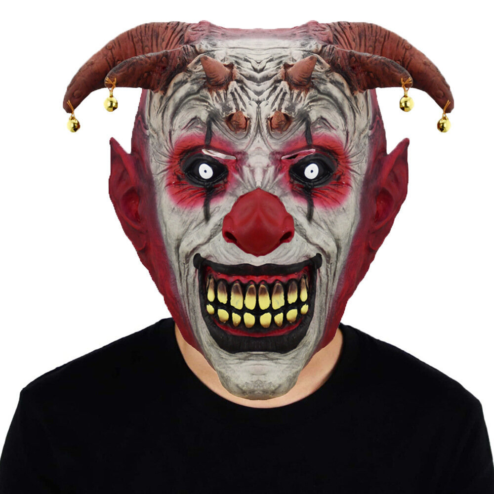 Маска белоглазого демона для Хэллоуина страшный аксессуар для экзорцизма и тематических вечеринок