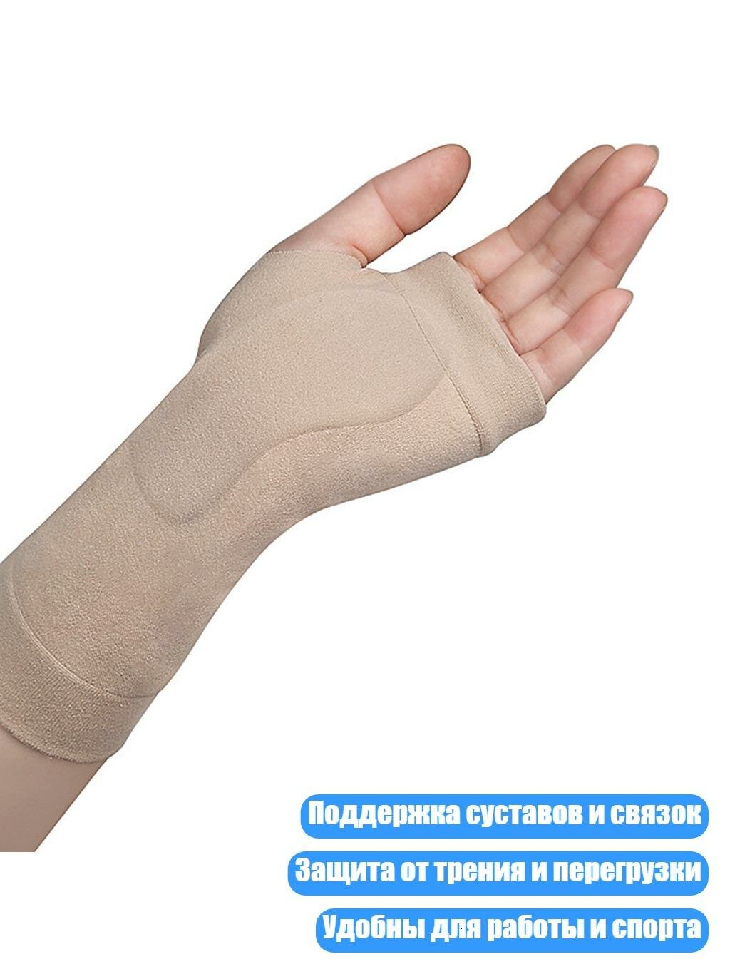 Компрессионные перчатки без пальцев, левая рука