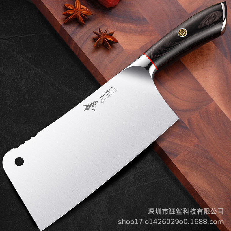 Безумный акула, острый кухонный нож из нержавеющей стали, нож для резки костей, многофункциональный нож, фруктовый нож серии De Gang