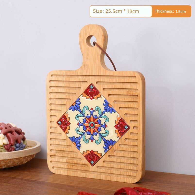 Термоизоляционный коврик для обеденного стола из бамбука, деревянный коврик для стола, коврик из цельного бамбука для