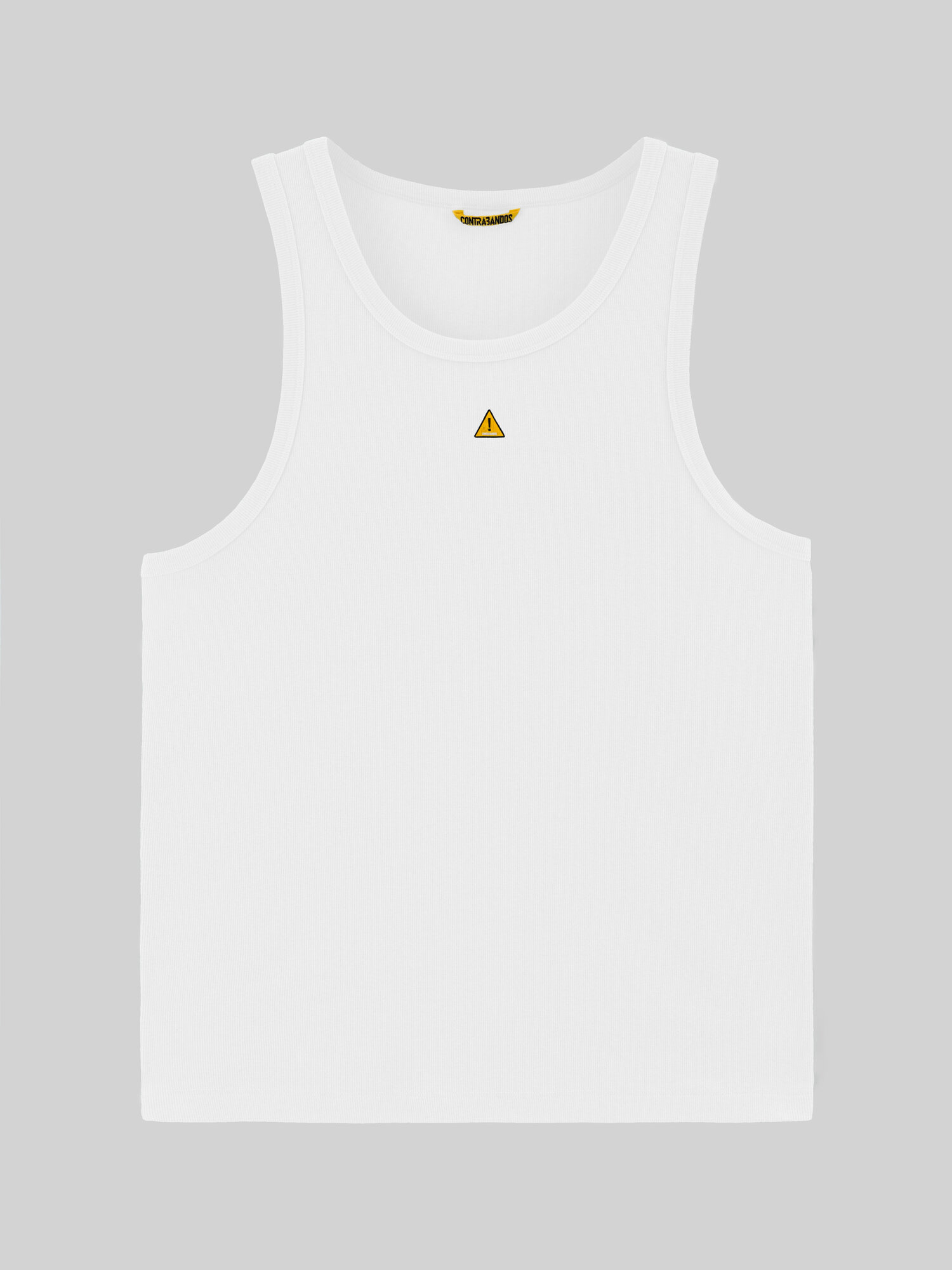 Майка NON ALCO TOP RIB WHITE, в "рубчик"