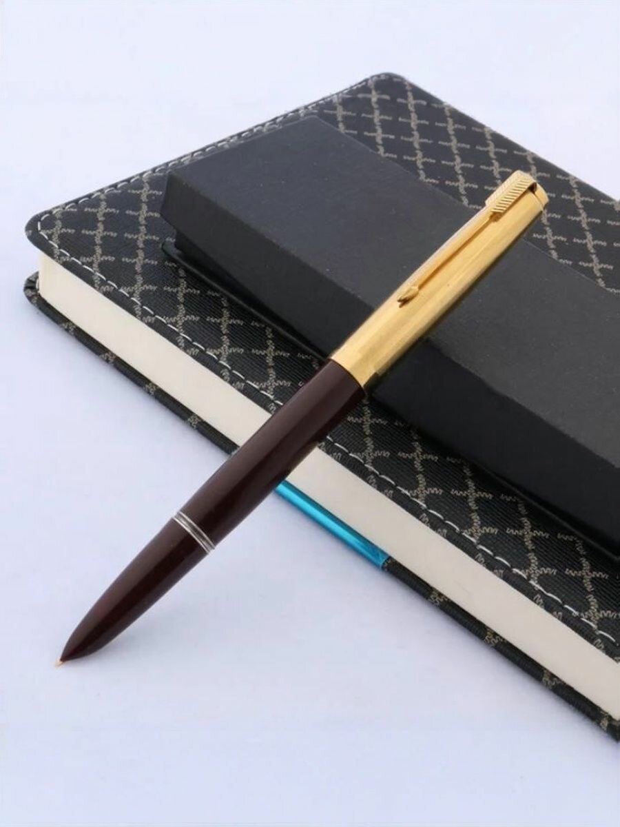 Перьевая ручка 616 L бордовая, перо F (0.5 мм), заправка пипеткой. Китай