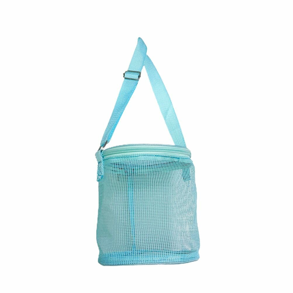 Детская сетчатая сумка для ракушек, пляжная, с молнией, для сокровищ, песочницы