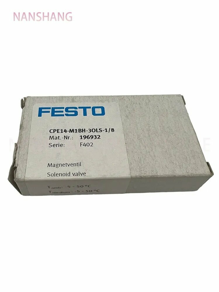 Новый оригинал Электромагнитный клапан FESTO CPE14-M1BH-30LS-1/8 196932