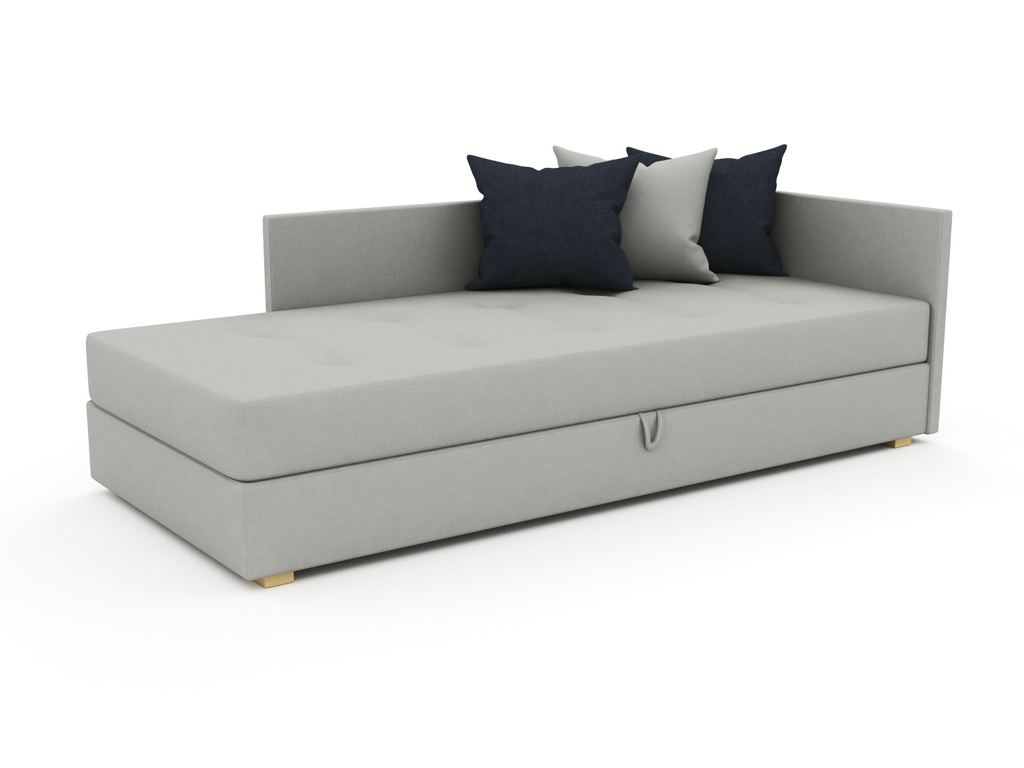 Кушетка Soft Element Уоллес правый Ash шенилл, диван тахта, мягкая, с ящиками для хранения белья, на кухню, на дачу, в комнату