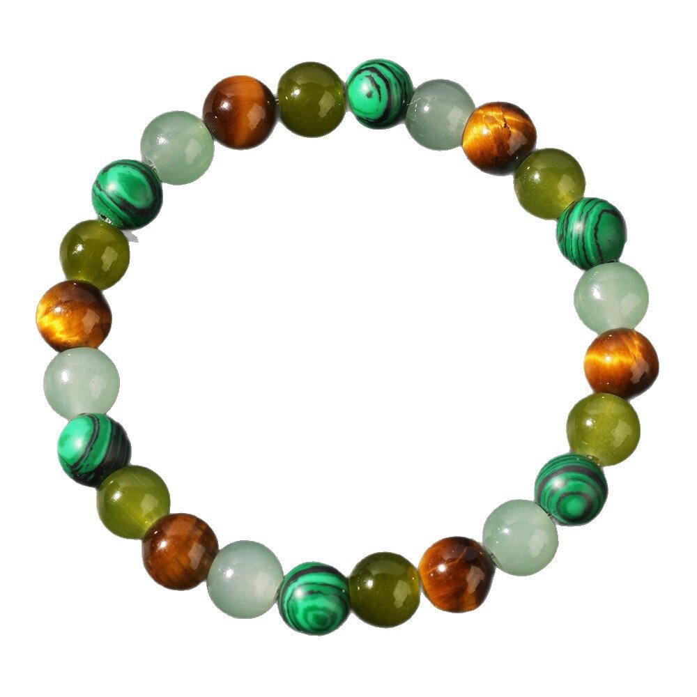 YM Mall Браслеты из бусин Тигровый глаз и малахит Антистресс и защита