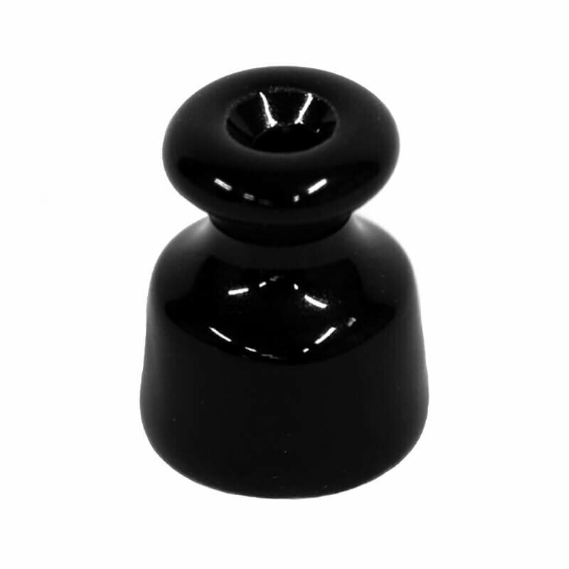 Interior Electric Ретро изолятор, керамика, цвет черный, 1уп/100шт.