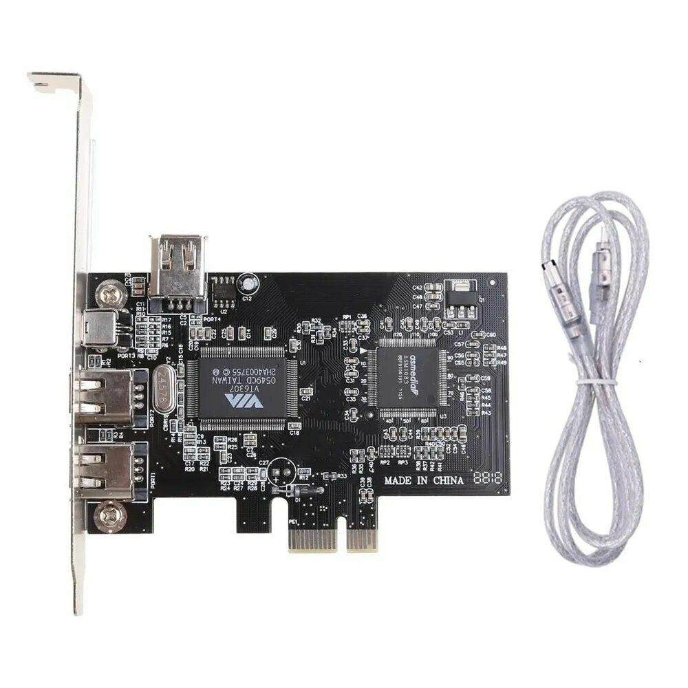 Плата контроллера видеозахвата PCIE 1394A с 3 портами Firewire PCI для подключения адаптера Express к IEEE 1394