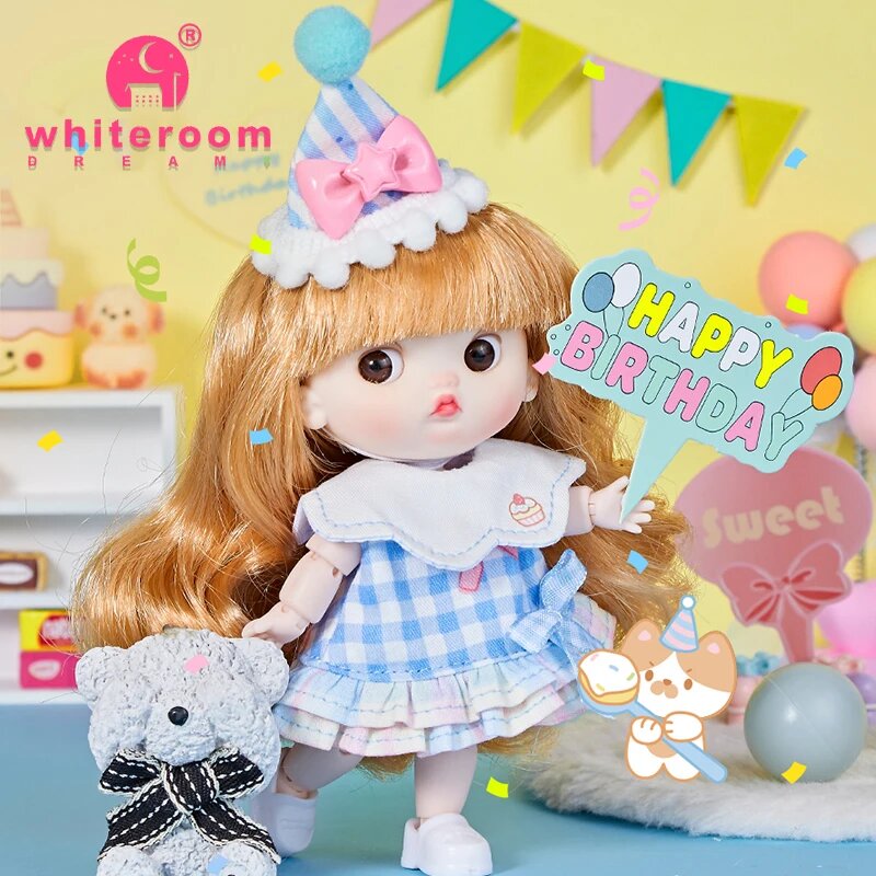 Кукла whiteroom BJD OB11 13 см, Цвет: birthday party A