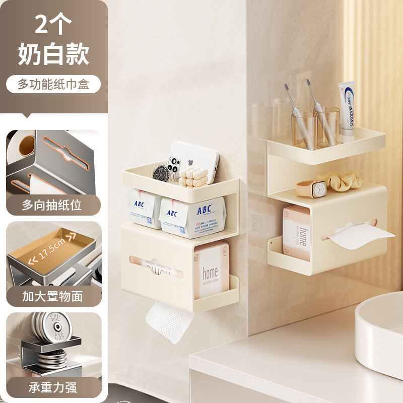 Коробка для туалетной бумаги без сверления, настенная полка для хранения туалетной бумаги, держатель для туалетной бумаги, диспенсер для туалетной бумаги, держатель для рулонной бумаги в ванной