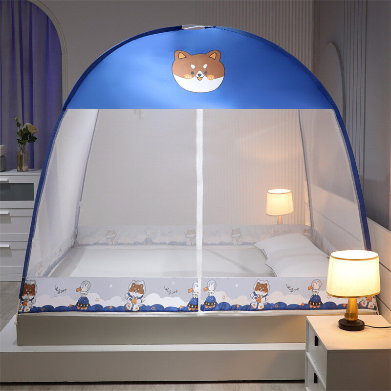 Оптовая летняя монгольская юрта с двойной дверью, складная москитная сетка для студенческого общежития, не требует установки, для домашнего использования, детская сетка, экспорт