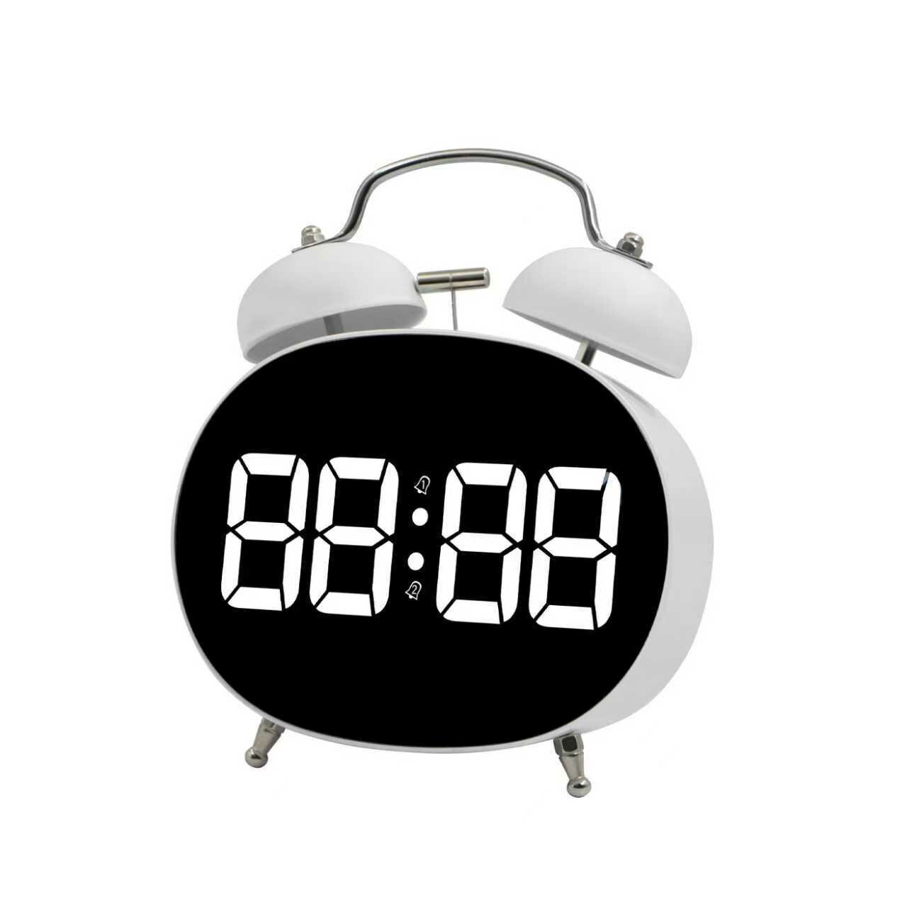 Будильник Мощный артефакт пробуждения для студентов Светодиодный электронный дисплей Механический звон Большой звуковой сигнал