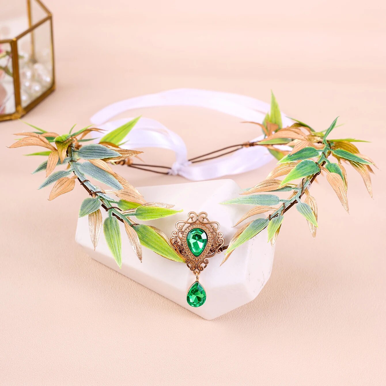 Богемная диадема из сплава Изумрудный, Headwear