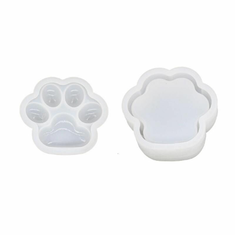 Силиконовая форма для украшений в виде кошачьей лапы, для DIY поделок, - зеркальная кошачья лапа