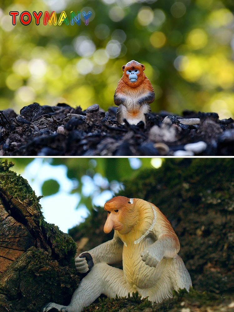 Toymany набор фигурок животных, Обезьянка, 11шт, коллекционные и реалистичные