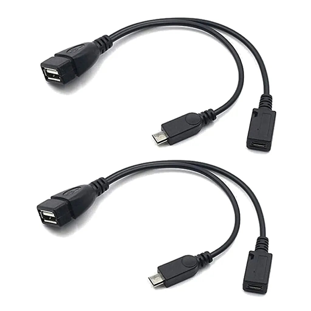 2 в 1 OTG Micro USB Host Power Y Splitter USB-адаптер для подключения 5-контактного разъема Micro