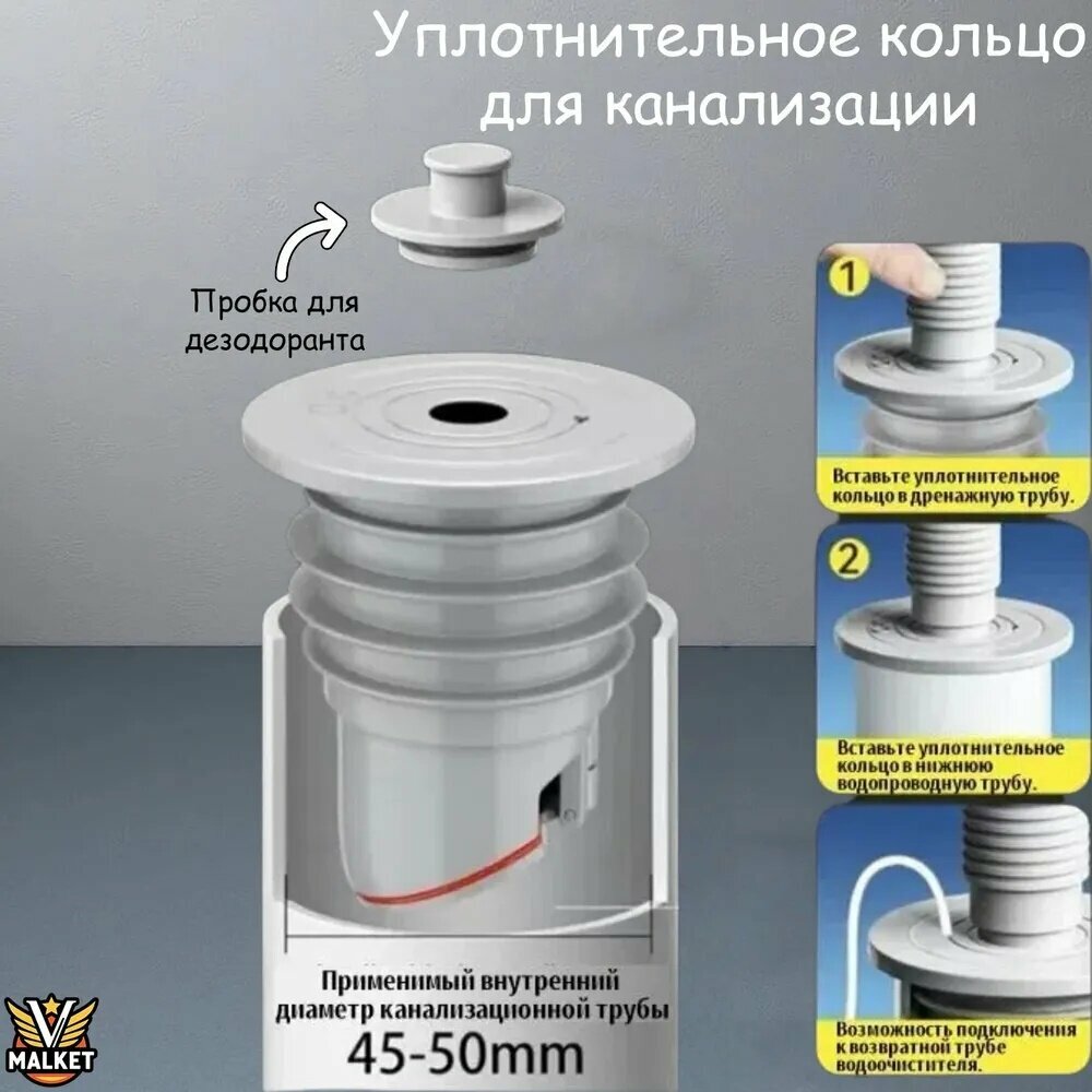 Сифон сухой выпуск слив для раковины с клапаном переливом/Обратный клапан против запаха