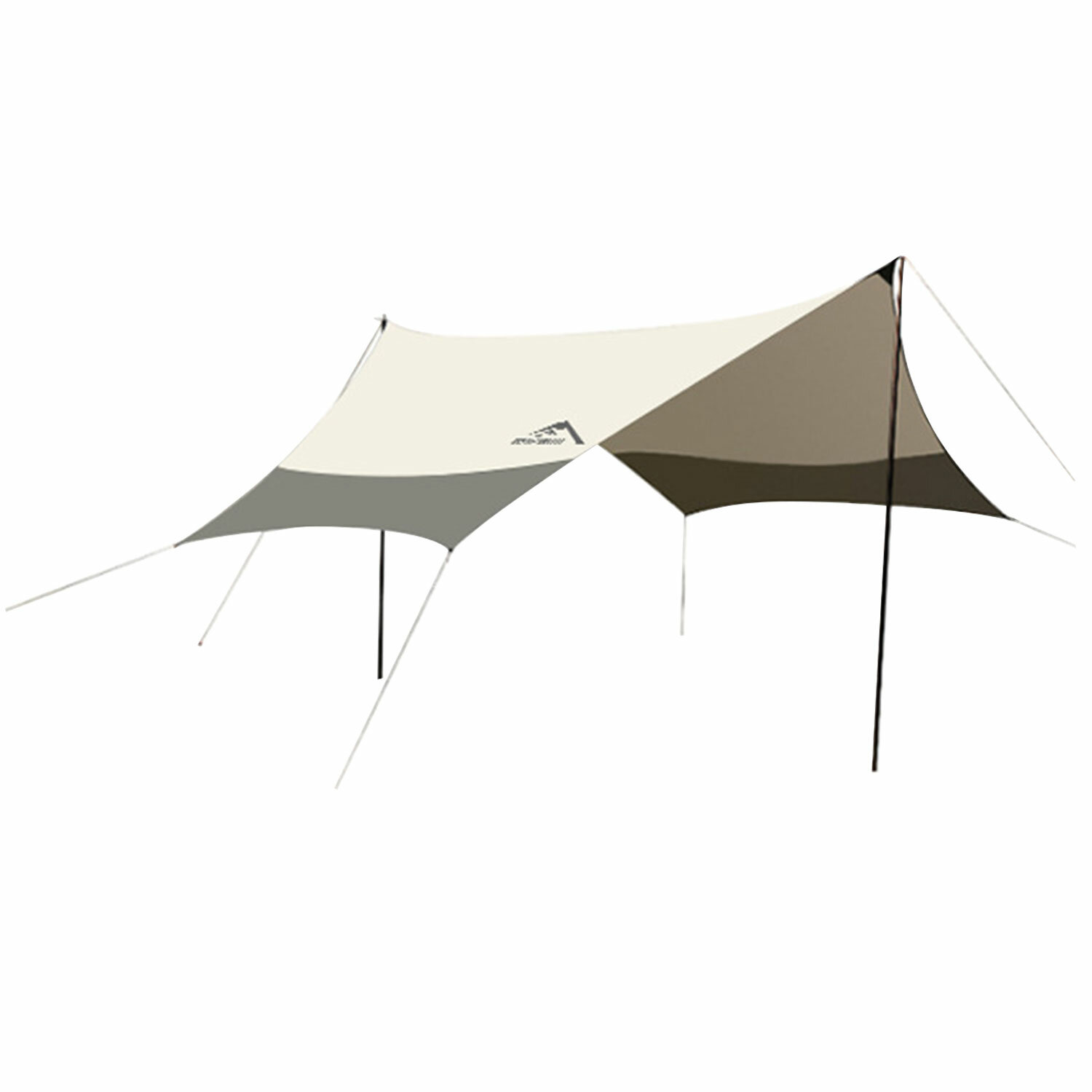 Наружный кемпинг тент-канопий портативный кемпинг солнцезащитный аwnинг пикник канопий водонепроницаемый, размер хранения 68*18*18см, открываемый размер 440*440*240см, вес 3.8кг, цвет белый, UPF50+ защита от УФ-лучей, ткань 210Т полиэстер ПУ2000+