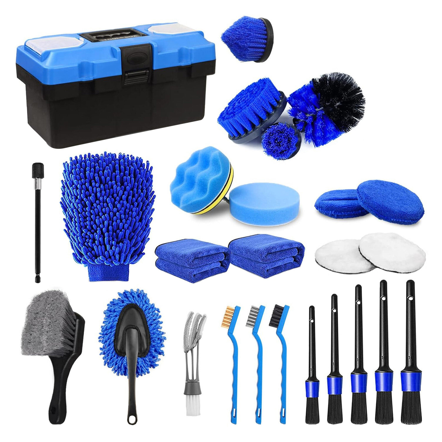 27Pcs Набор Буровых Щеток, Многоцветный Набор Приспособлений для Мощного Чистящего Щетка, Универсальный Буровой Чистящий Щеток для Грунта, Пола, Ванны, Душа, Плитки, Поверхностей Ванной и Кухни, 4 Разных Размеров Щеток, 1 Электрическая Буровая Труба, 5