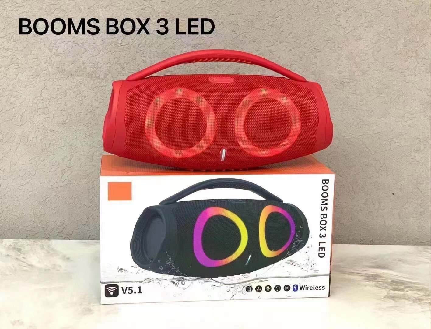 Новый беспроводной Bluetooth-динамик BOOMS BOX3 с RGB, портативный сабвуфер для улицы