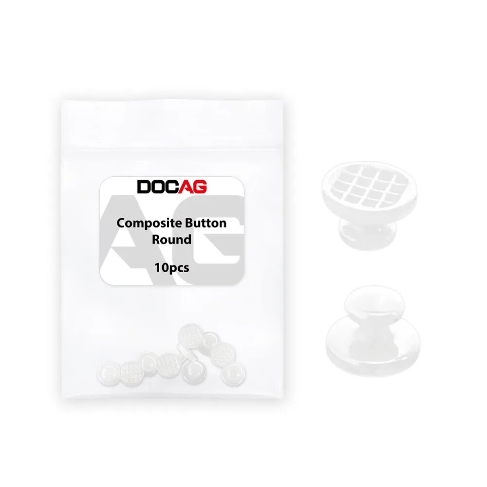 DOCAG Лингвальные кнопки для брекетов 10 шт. Composite Round