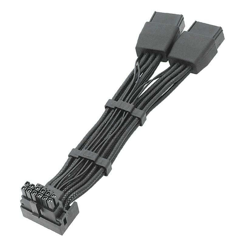12VHPWR на 4x8pin адаптер с 90-градусным разъемом, B - 2x8pin