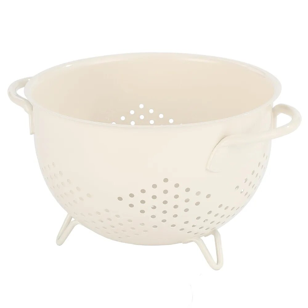Beifeier Дуршлаг, диаметр 21 см, 4.3 л, 1 шт. Белый дуршлаг из углеродистой стали