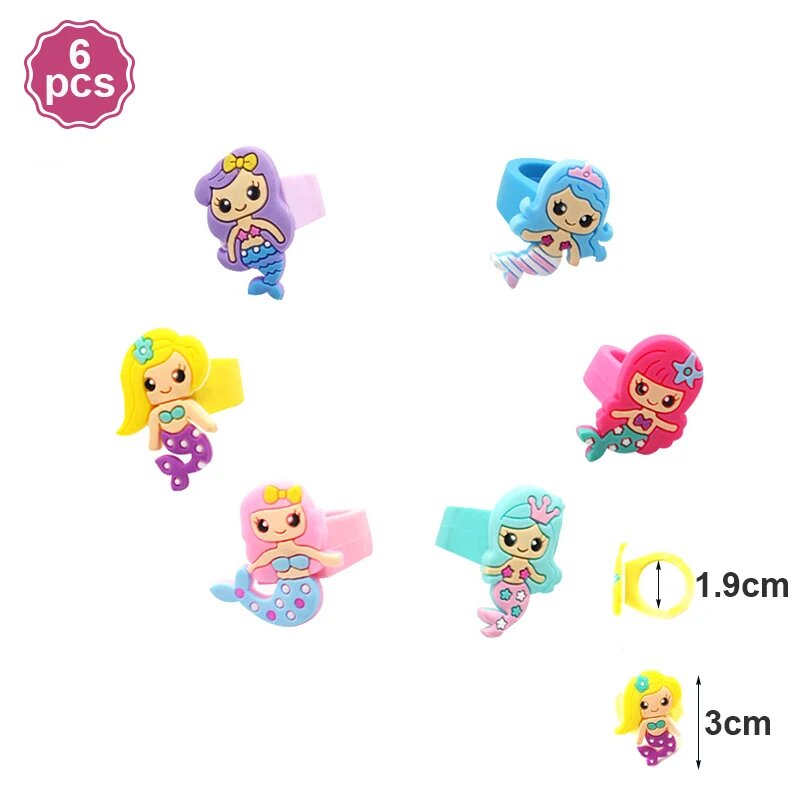 Вечеринка с изображением русалки, силиконовое ожерелье с изображением русалки, браслет, кольцо, брелок для девочек, подарок на день рождения, сувениры для вечеринки под морем