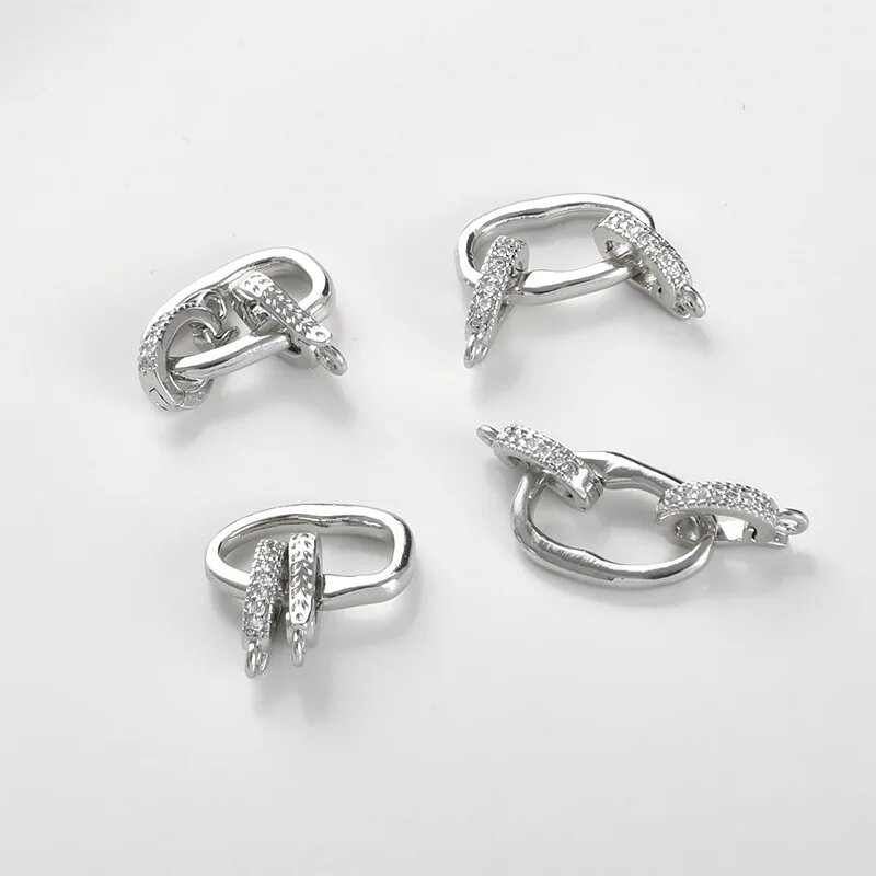 Медный циркон с пшеничным ухом для браслета LIJIEMEI YWBL-K-76-silver