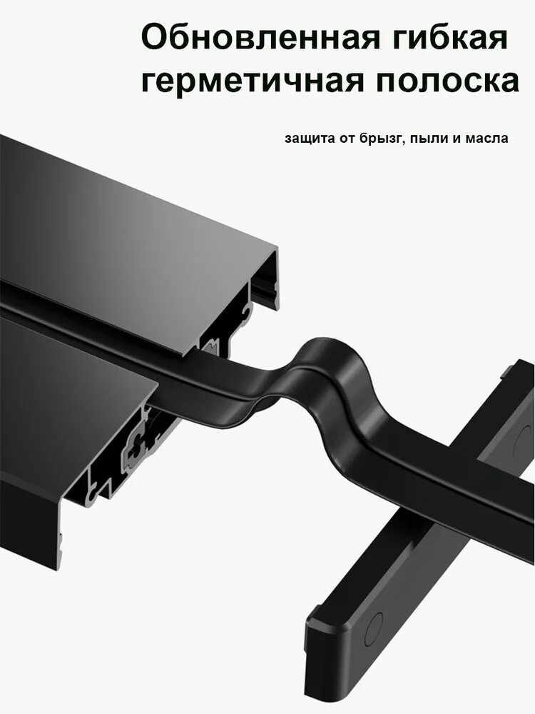 Трековые розетка 100 см + 4 евро розетки + 1 USB & Type c (серый- накладной) Розетка для дома и офиса — фото 1