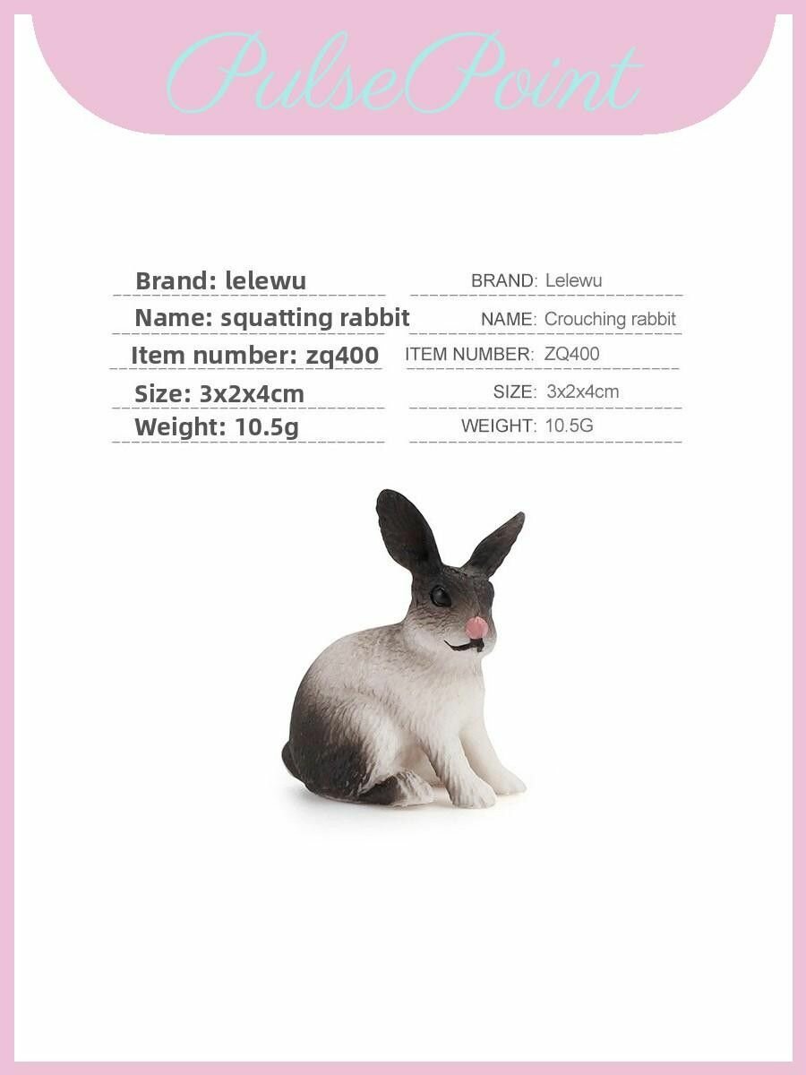 Набор фигурок животных из ПВХ олень, лиса, бобр, кролик