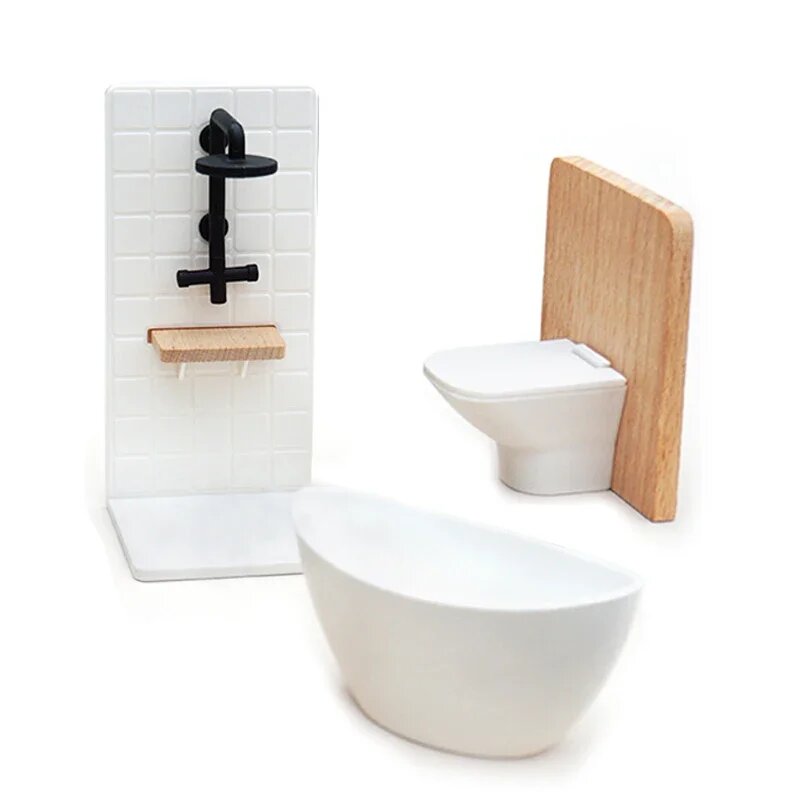 1/5 шт, кукольный домик, имитация умывальника, ванны, модель туалета, свободно комбинированный декор для ванной комнаты, кукольный дом, миниатюрная мебельная фурнитура, аксессуары