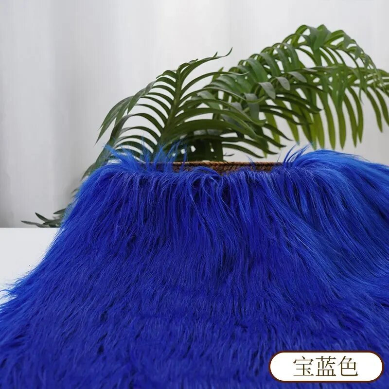 Искусственный мех, Xintianji, 45x25 см Синий, 36