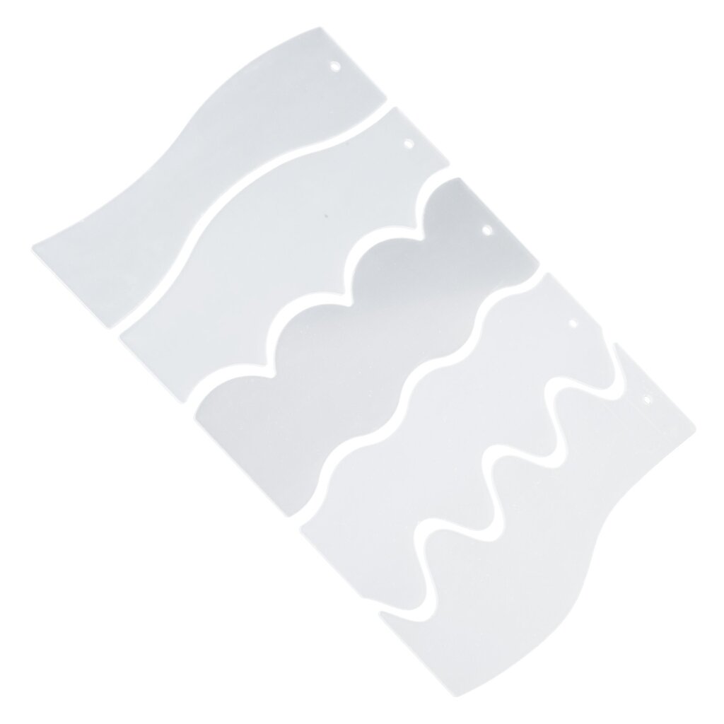 5шт Волнистые Швейные Линейки Трафареты Прозрачные Акриловые Шаблоны Для Квилтинга На Швейной Машине И Лоскутного Шитья