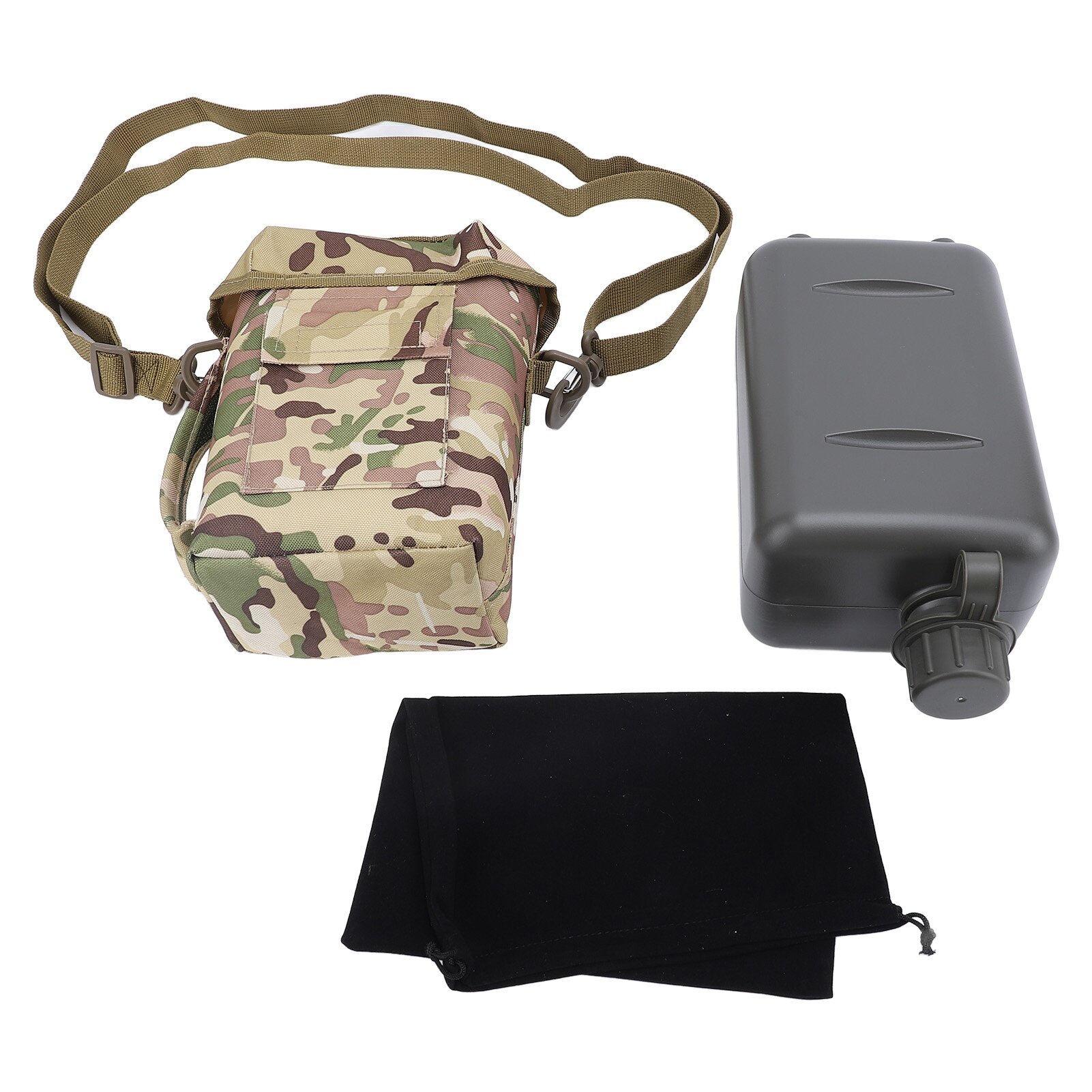 Бутылка для воды объемом 2 л с поясной сумкой, вместительный герметичный кувшин из ПВХ для активного отдыха, спорта и путешествий, камуфляжная расцветка.