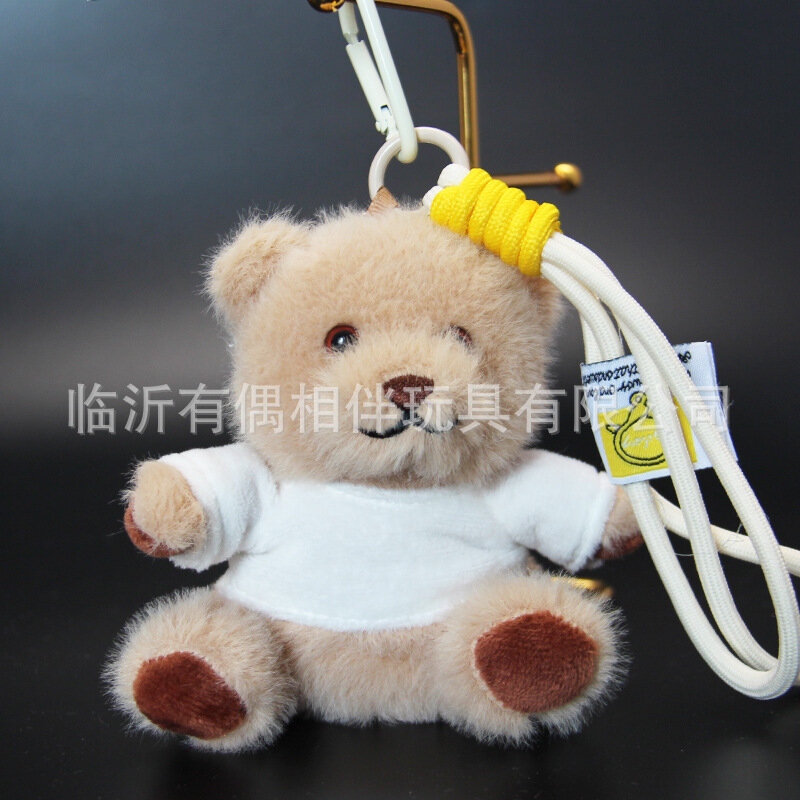 Милый плюшевый медвежонок-брелок для сумки, кукла-медвежонок, брелок для ключей с возможностью нанесения логотипа