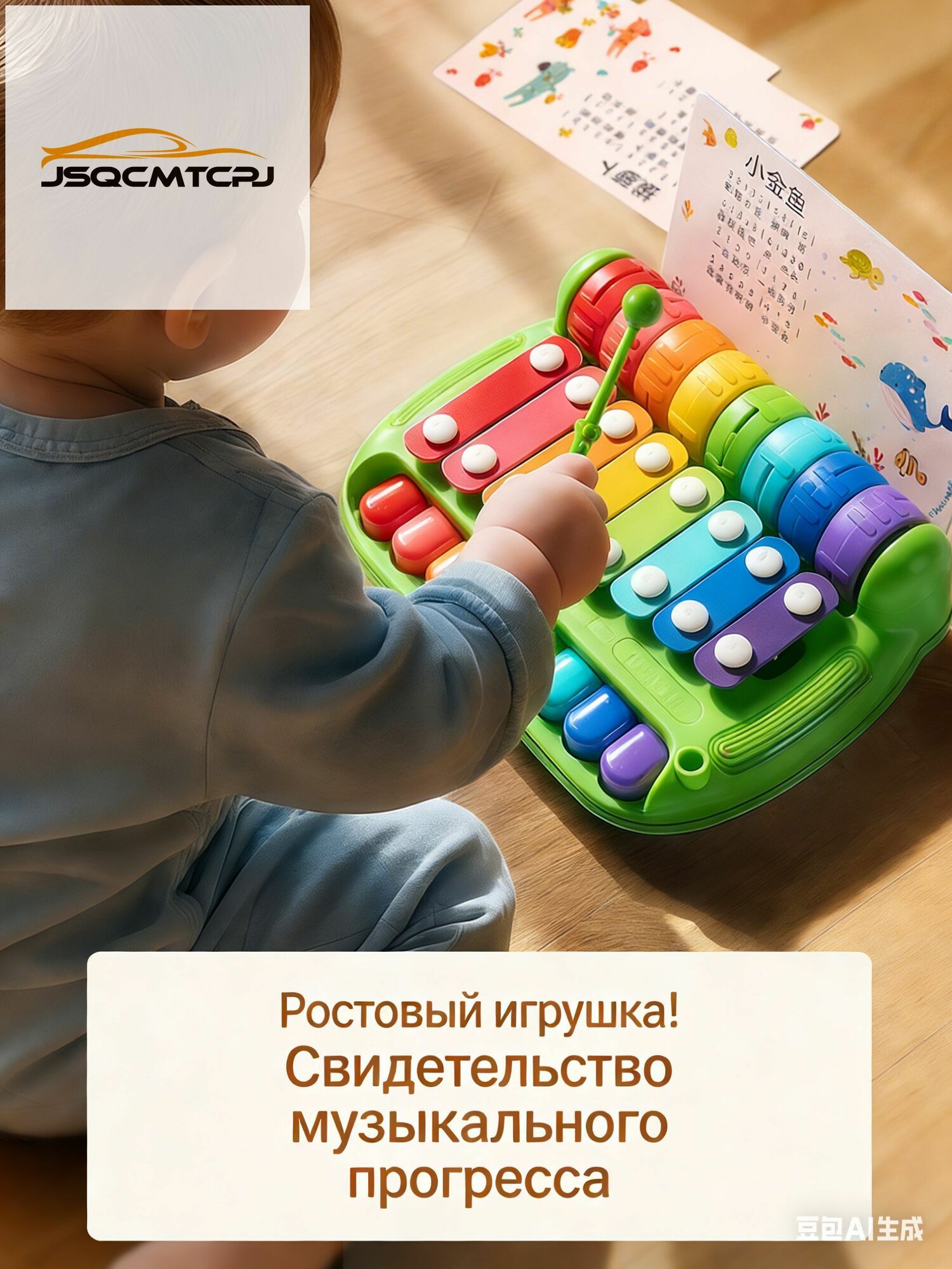 Игрушка для малышей Ксилофон + Пианино 2 в 1